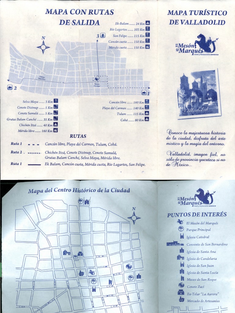 Tourist Map of Valladolid Mexico | PDF | Yucatán Peninsula | Maya ...