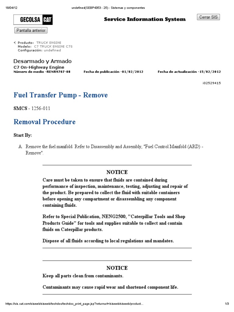 Bomba de Transferencia Caterpillar c9 | PDF | Mechanical Engineering ...