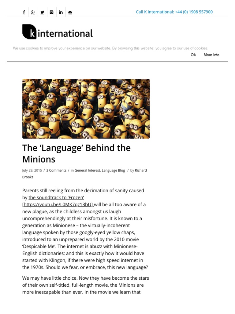 The Language' Behind The Minions | PDF | Linguistics | Semiotics