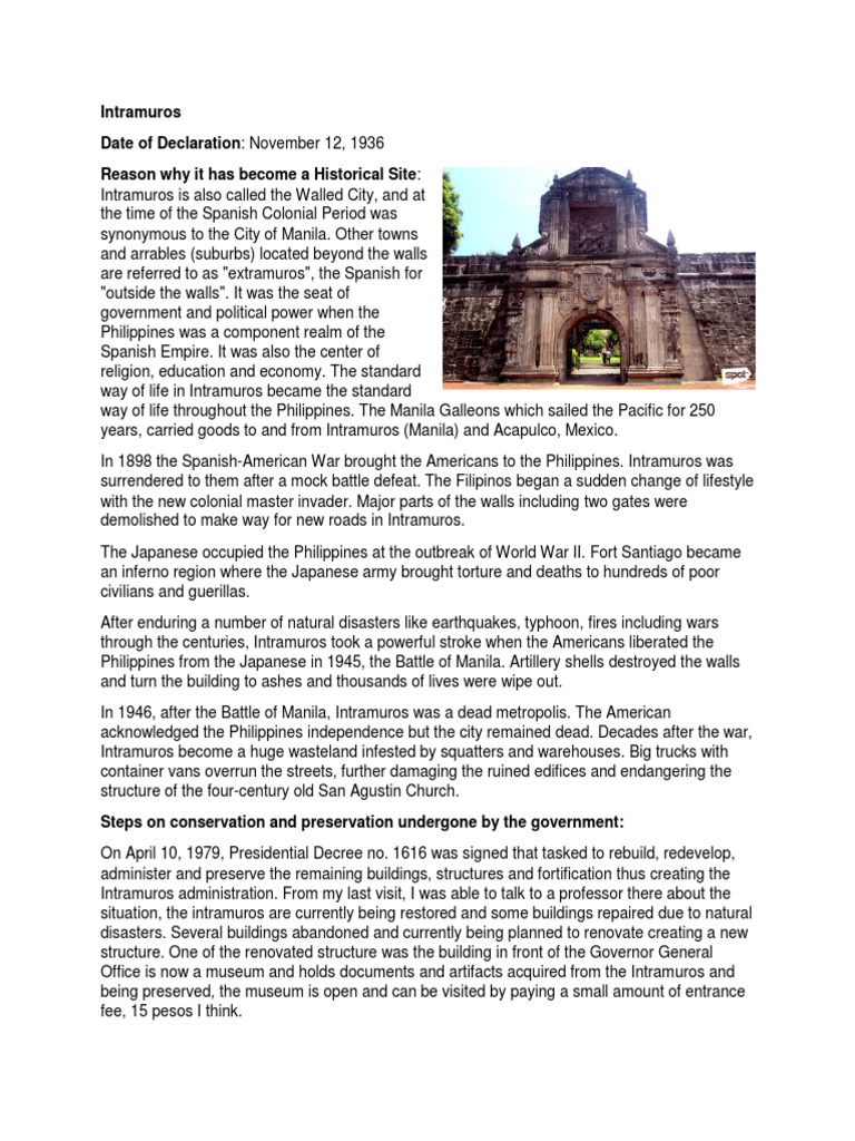 Intramuros | PDF | Manila | Philippines