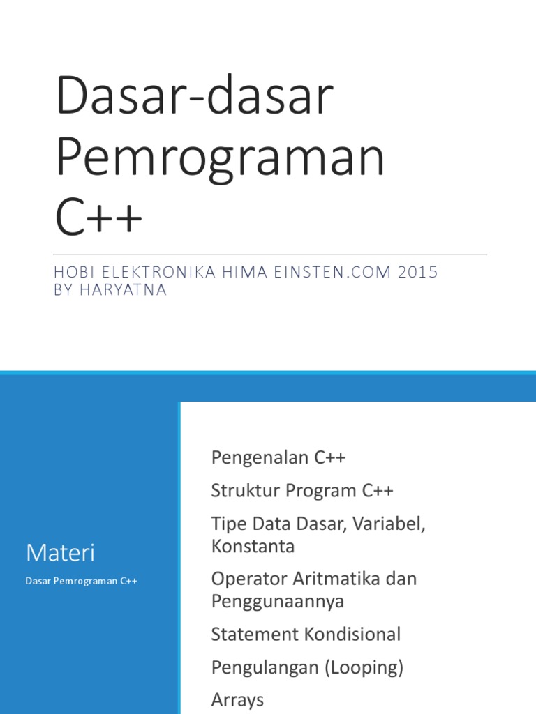 Dasar-Dasar Pemrograman C | PDF