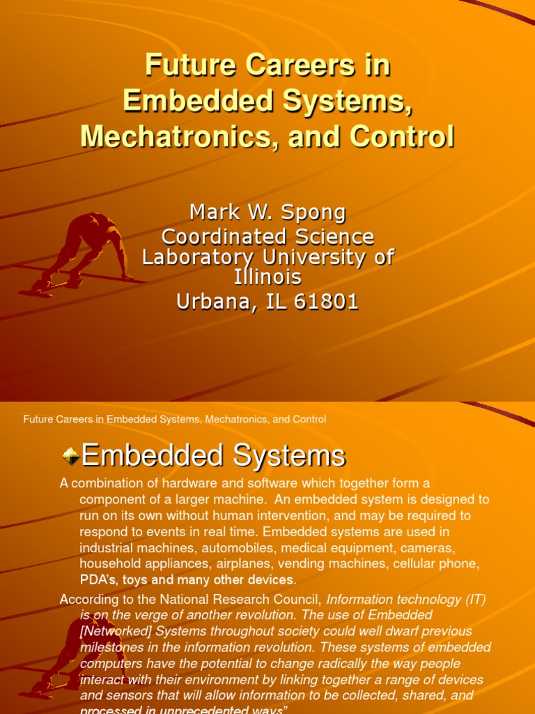 Future Careers in Embedded Systems, Mechatronics, and Control | PDF ...