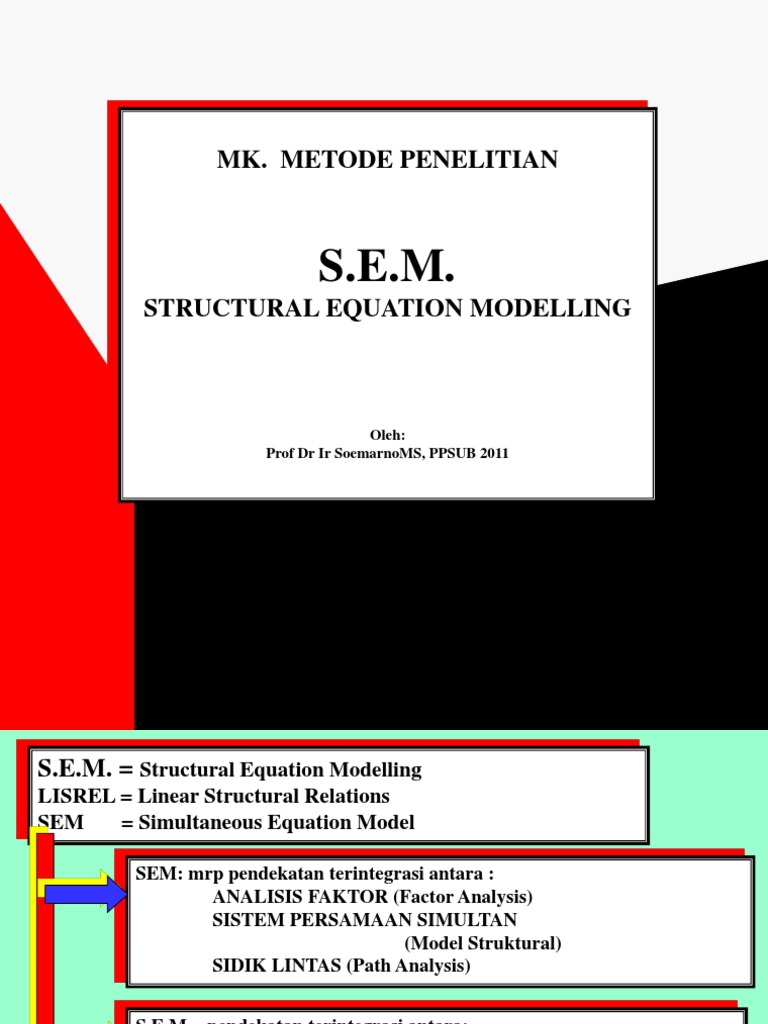 Metode Sem Structural Equation Modelling | PDF