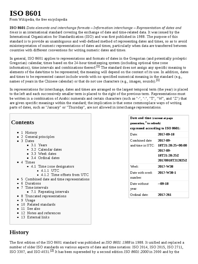 Iso 8601 | PDF | Reference | Notation