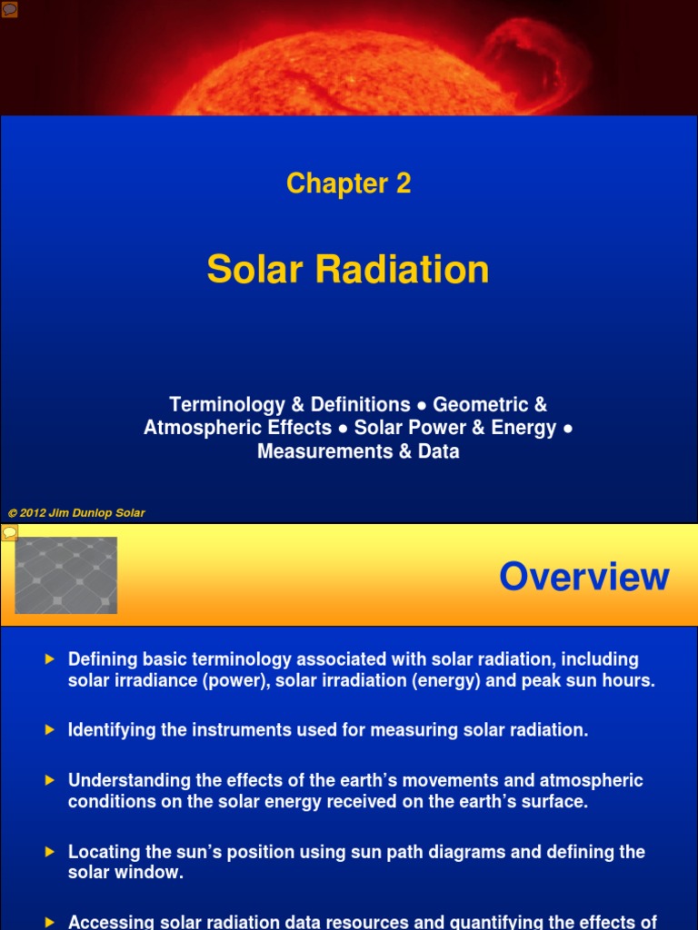2 Solar Radiation | PDF | Equator | Sun
