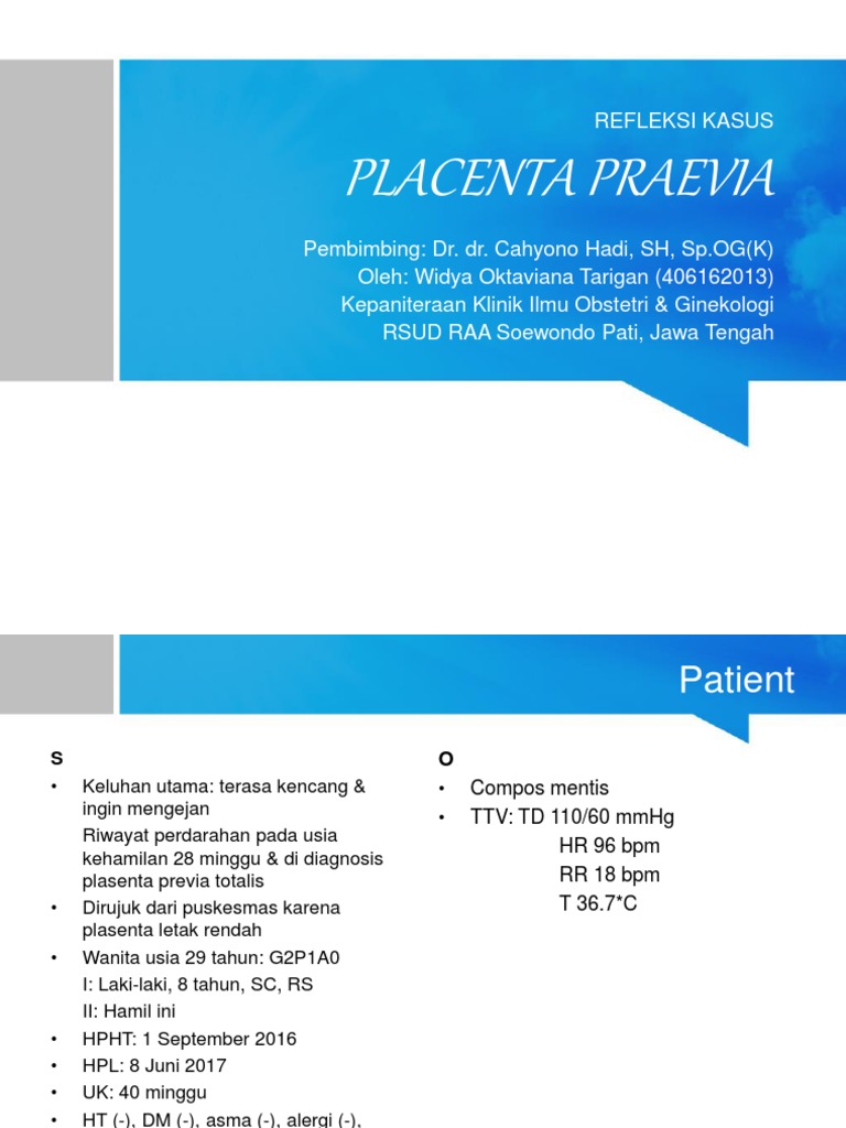 OG Refkas Placenta Previa | PDF | Mammalian Pregnancy | Fertility