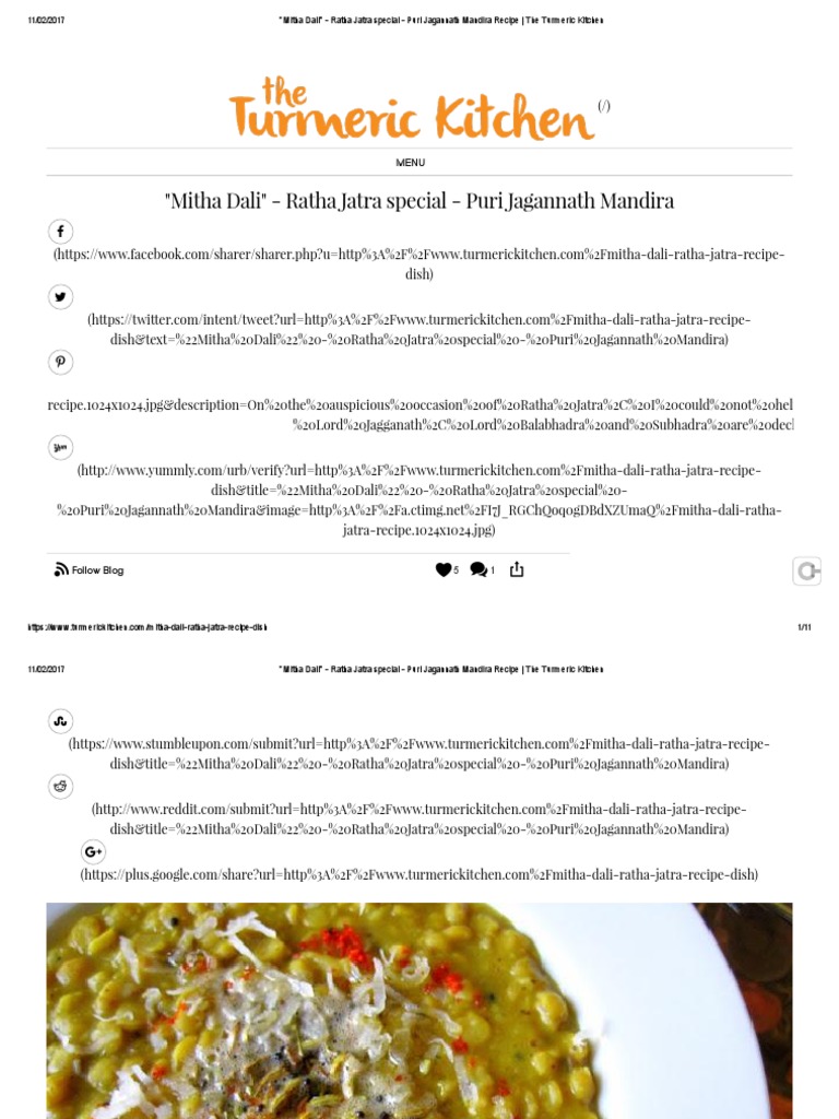 Mitha Dali - Ratha Jatra Special - Puri Jagannath Mandira Recipe - The ...