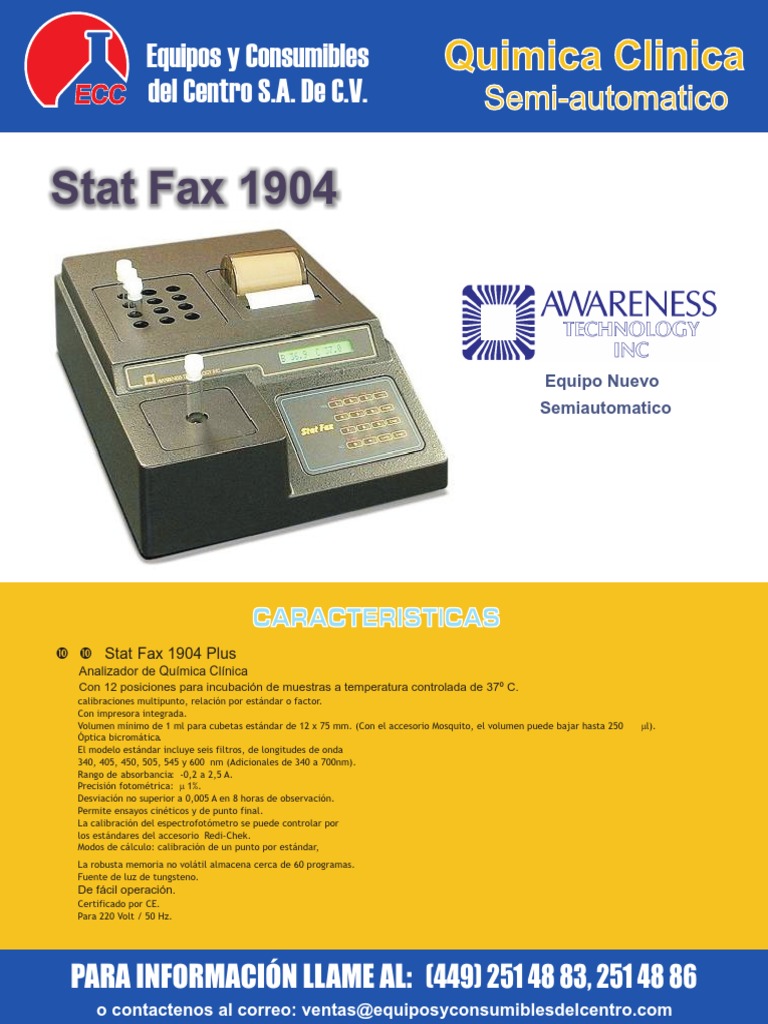 Características del Stat Fax 1904 Plus | PDF | Ciencia y matemáticas