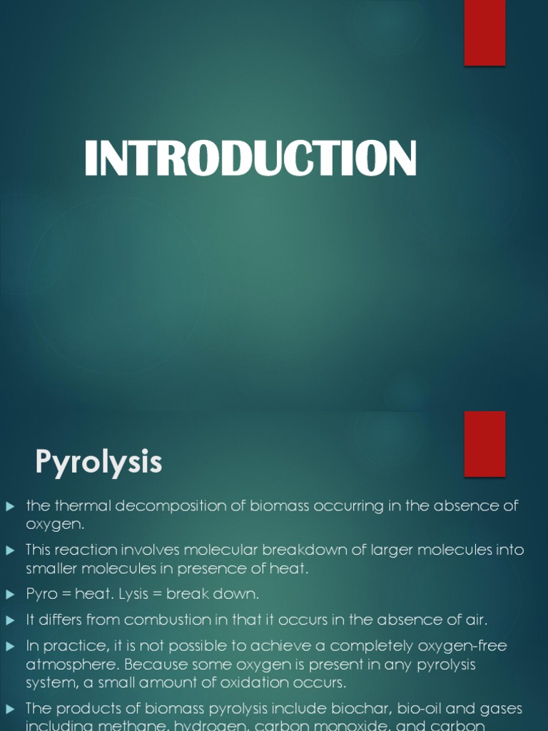 Pyrolysis Presentation | Pyrolysis | Biomass | Free 30-day Trial | Scribd