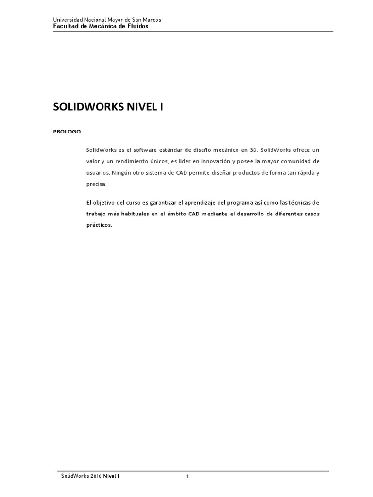 SOLIDWORKS 2010 NIVEL I - Manual PDF | PDF | Elipse | Ventana (informática)