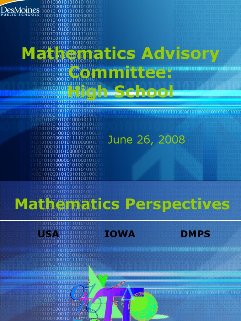Mathematics Advisory Committee: High School: June 26, 2008 | PDF ...