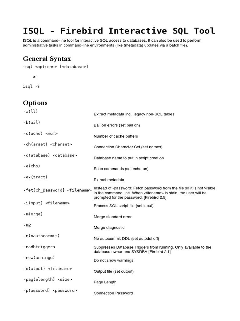 Iisql | PDF | Command Line Interface | Databases