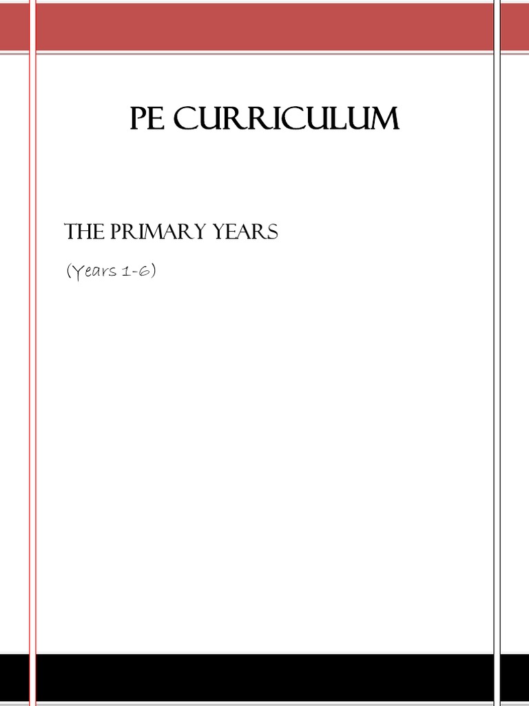 Primary Pe Curriculum | PDF | Physical Education | Dances