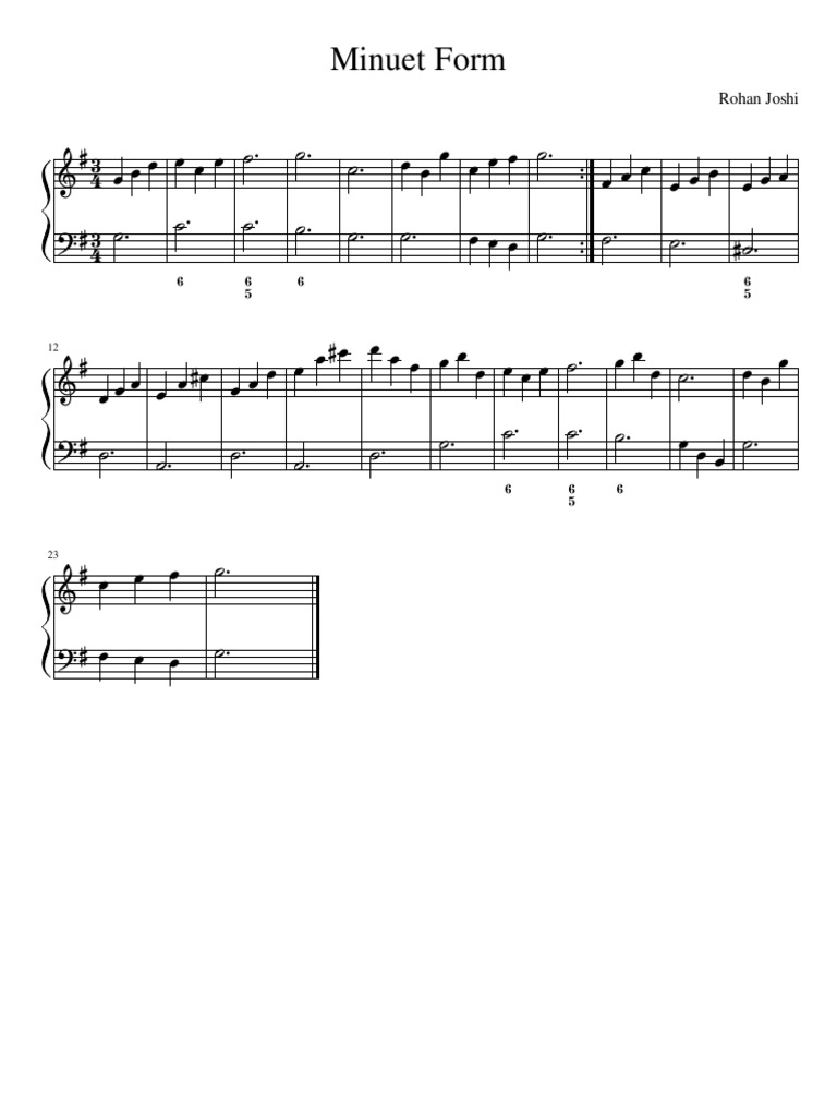 Understanding Minuet Form in Music | PDF