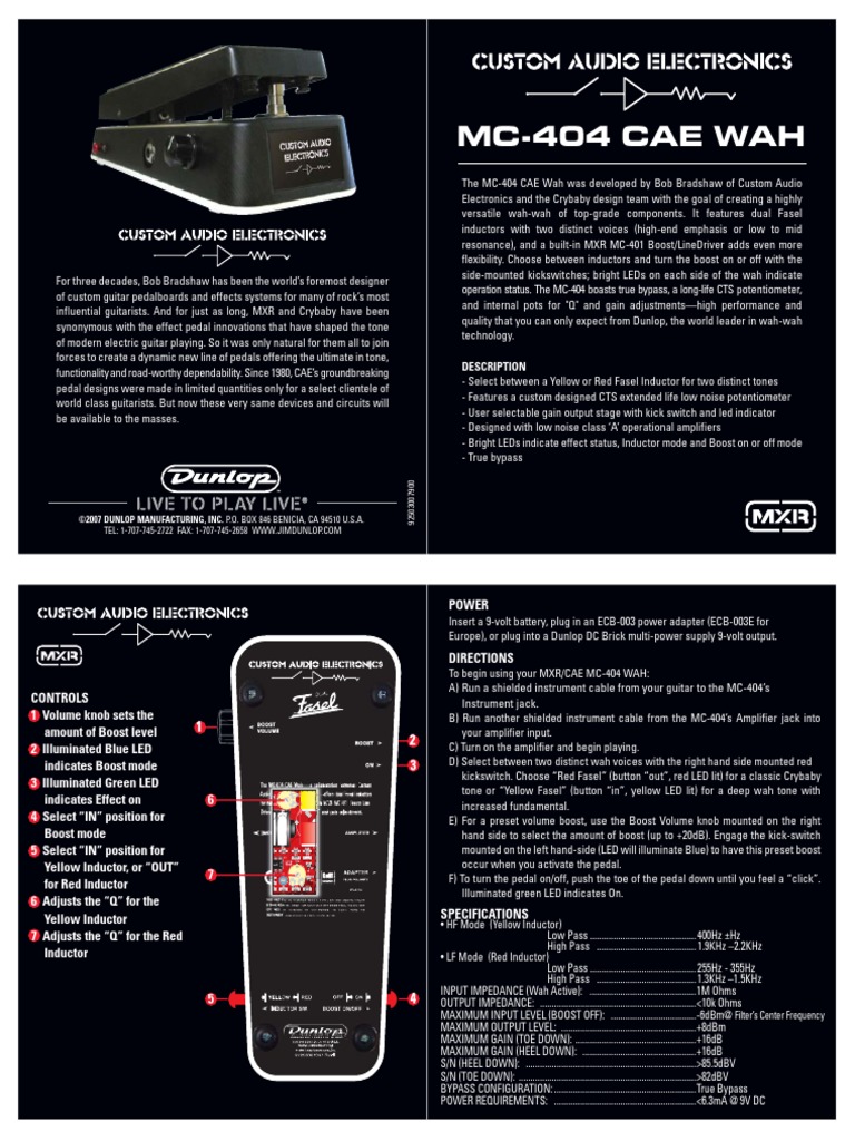 Cae Mc404 Manual | Manufactured Goods | Electronics