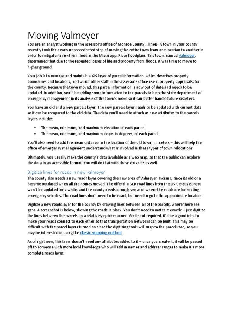 Updating GIS Data for Valmeyer Relocation | PDF | Scientific Modeling ...