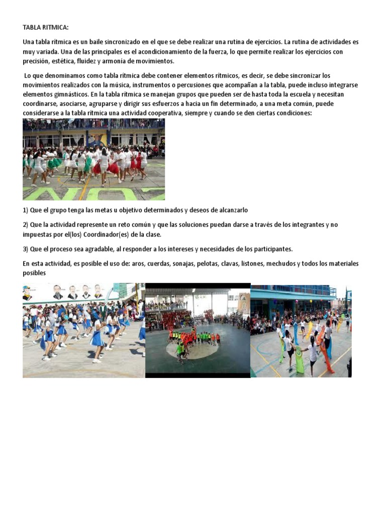 Tabla Ritmica | PDF | Crecimiento personal y profesional | Salud y ...
