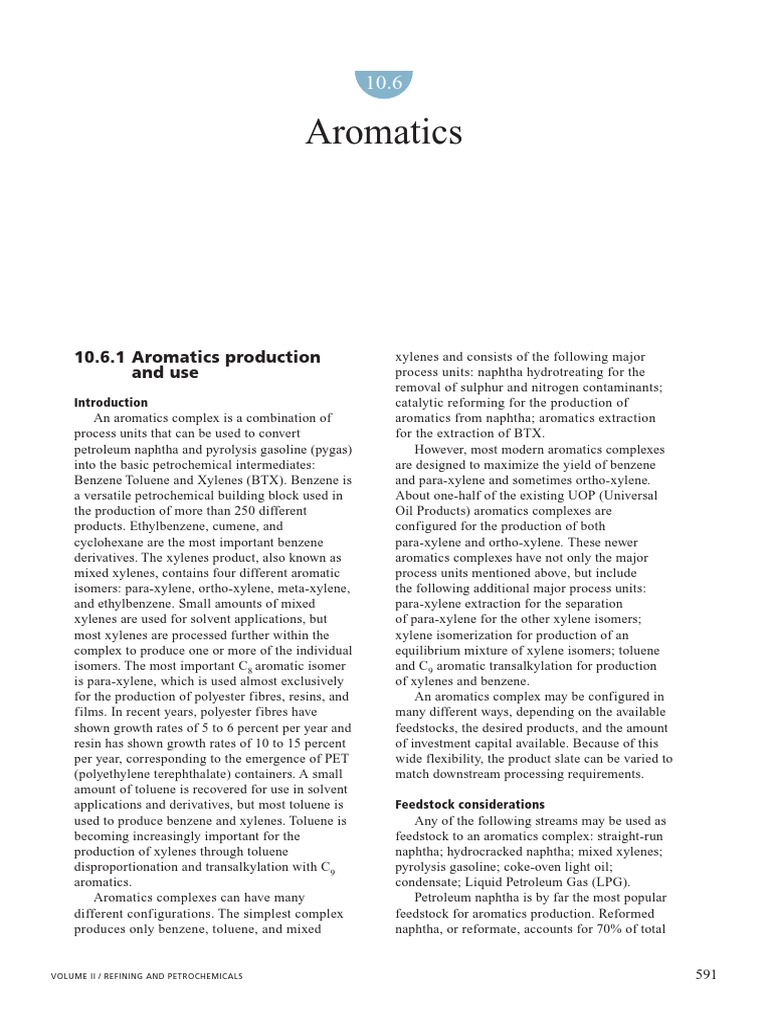 Aromatics PDF | PDF | Cracking (Chemistry) | Chemical Reactor