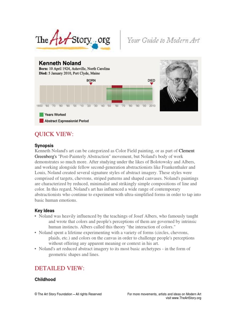 Kenneth Noland | PDF | Abstract Art | Art Movements