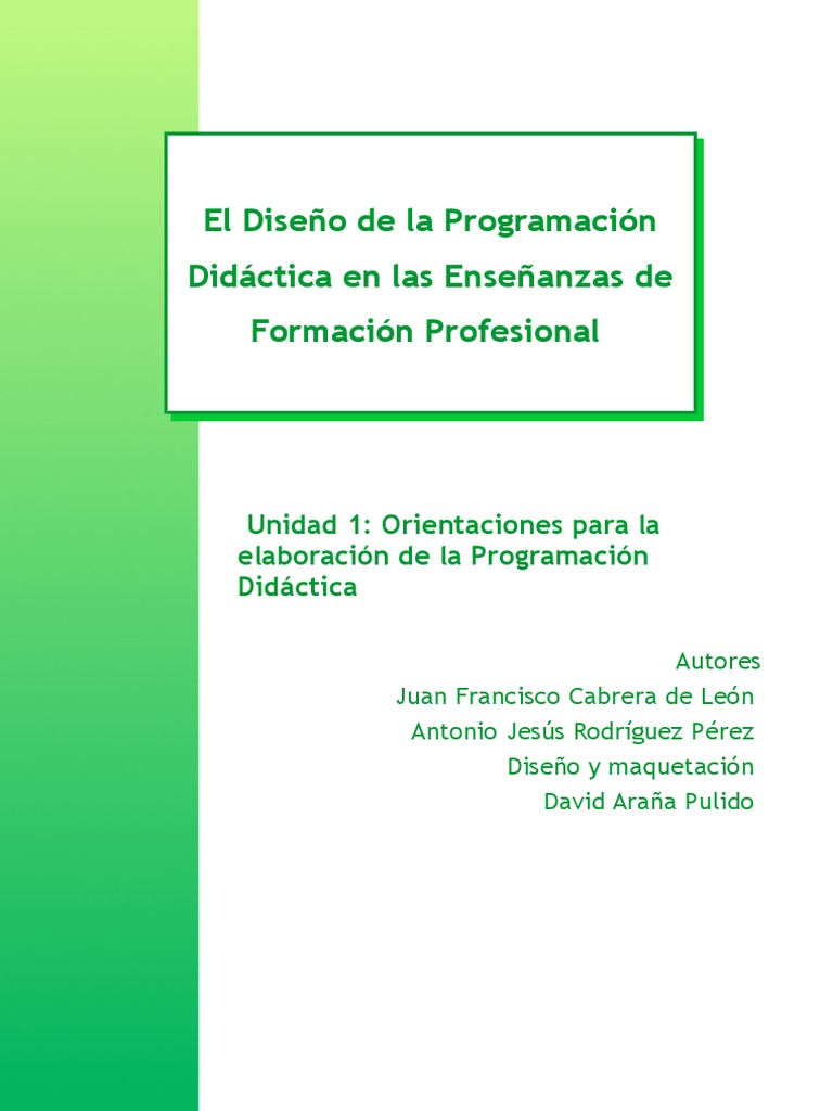 El Disenyo Programación Didactica en FP PDF | PDF | Evaluación | Plan de estudios
