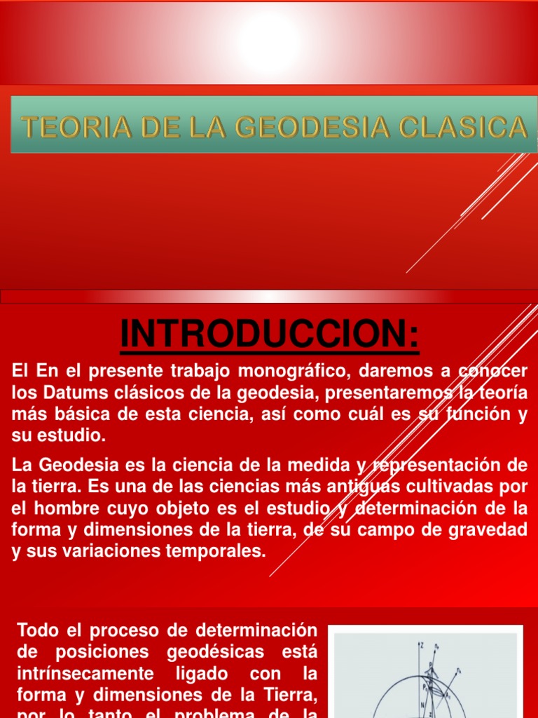 Datums Clásicos en Geodesia Terrestre | PDF | Geodesia | Geomática
