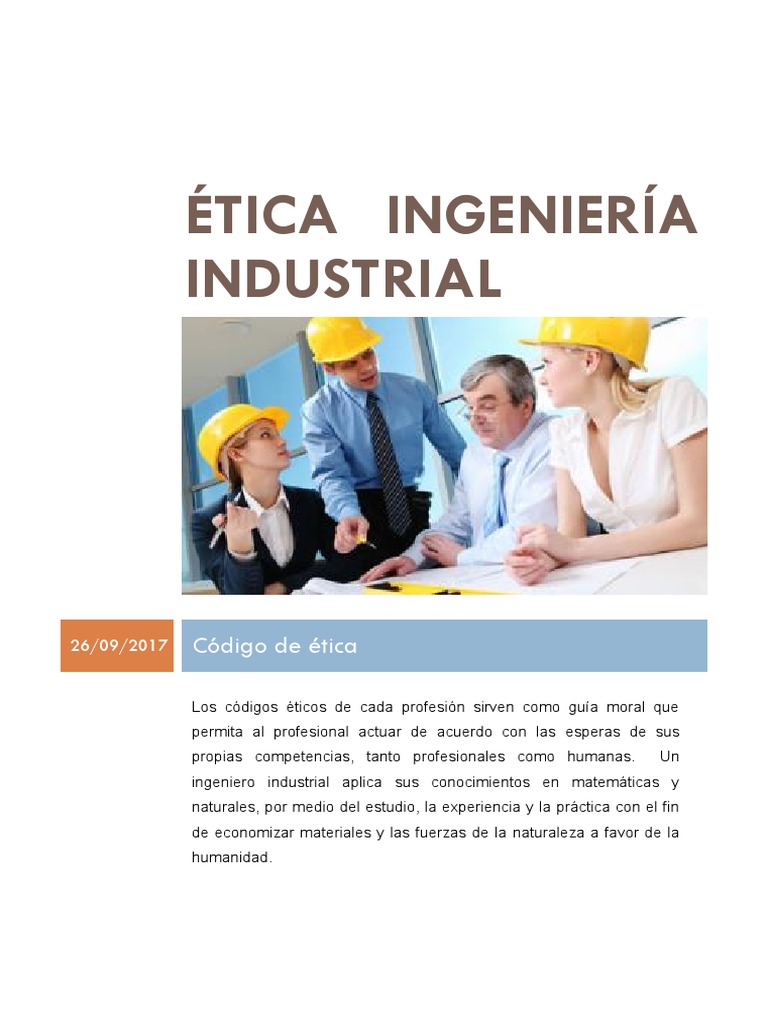 Ética Ingeniería Industrial | PDF | Ingeniería Industrial | Ingeniería