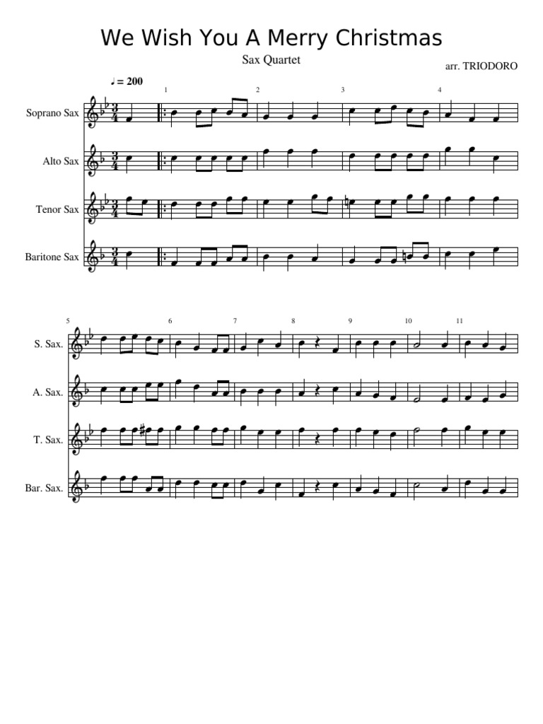 We Wish You A Merry Christmas | PDF | Saxophone | Elementary Organology