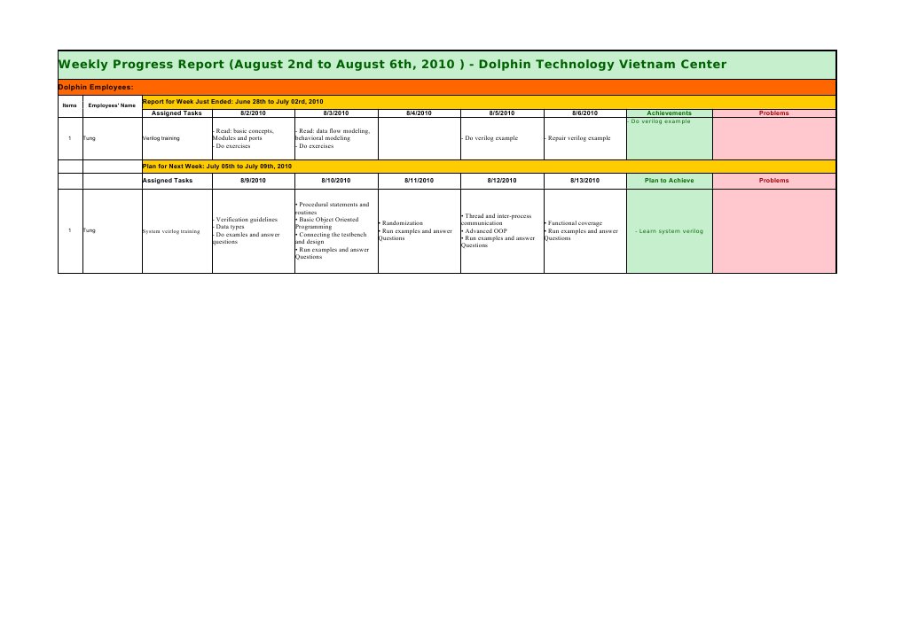 Weekly Progress Report: Dolphin Tech | PDF | Information Technology ...