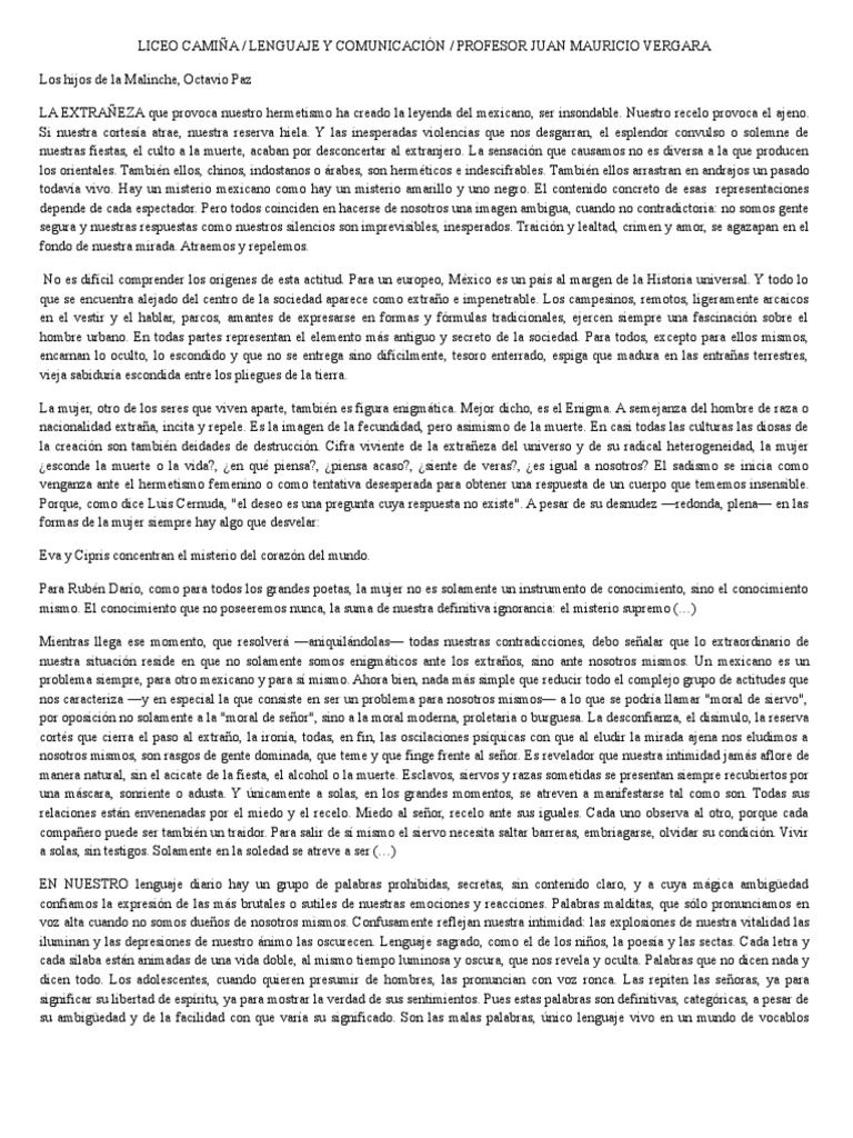 Hijos de La Malinche 4º Medio | PDF | Violación | México