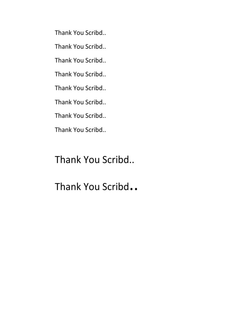 Thank You Scribd.. Thank You Scribd | PDF