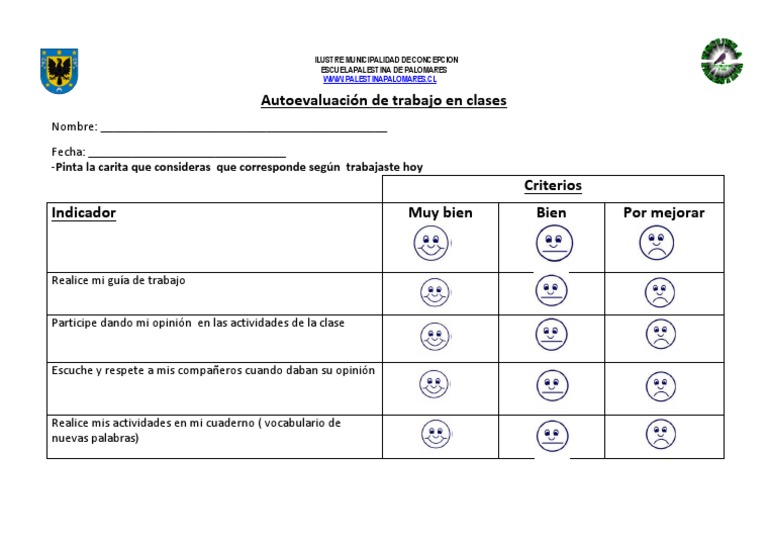 Autoevaluación de Trabajo en Clases | PDF