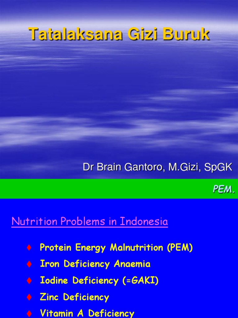 Tatalaksana Gizi Buruk | PDF | Malnutrition | Starvation