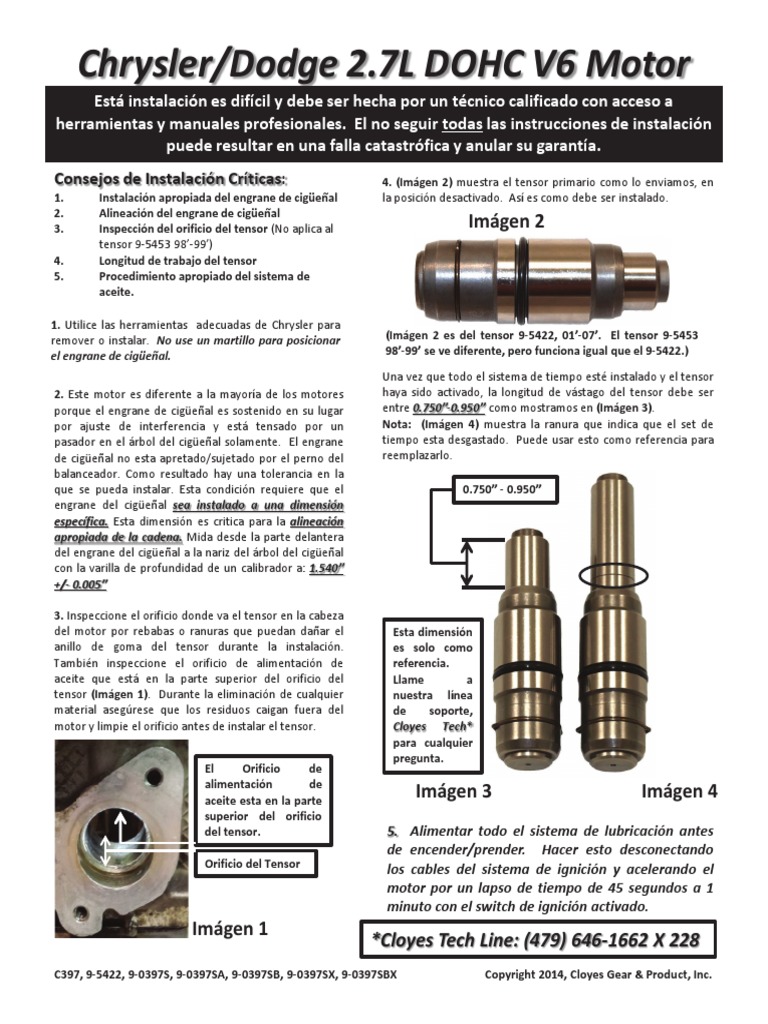 Dodge, Chrysler - 2.7L - DOHC V6 Engine | PDF | Herramientas