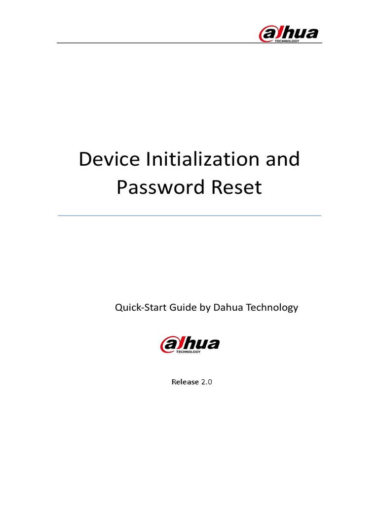 Device Initialization and Password Reset V2 en 20170907 | PDF | Qr Code ...