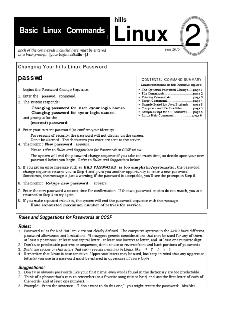 Unix Basic Cmnds | PDF | Password | Secure Shell