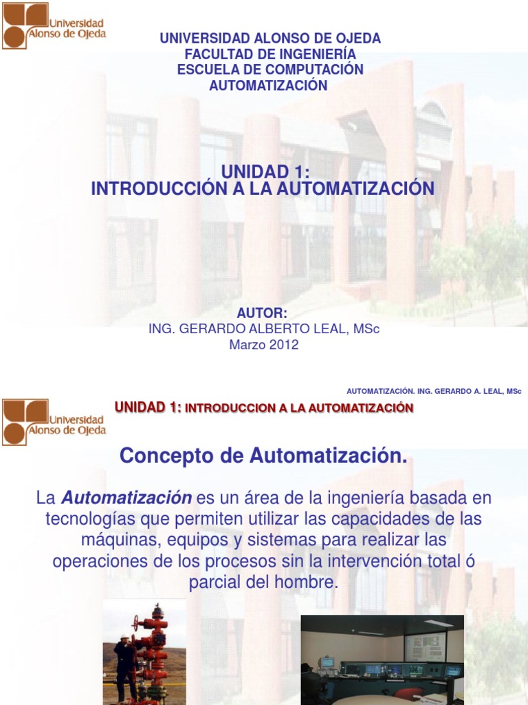 Unidad 1 Introduccion A La Automatizacion | PDF