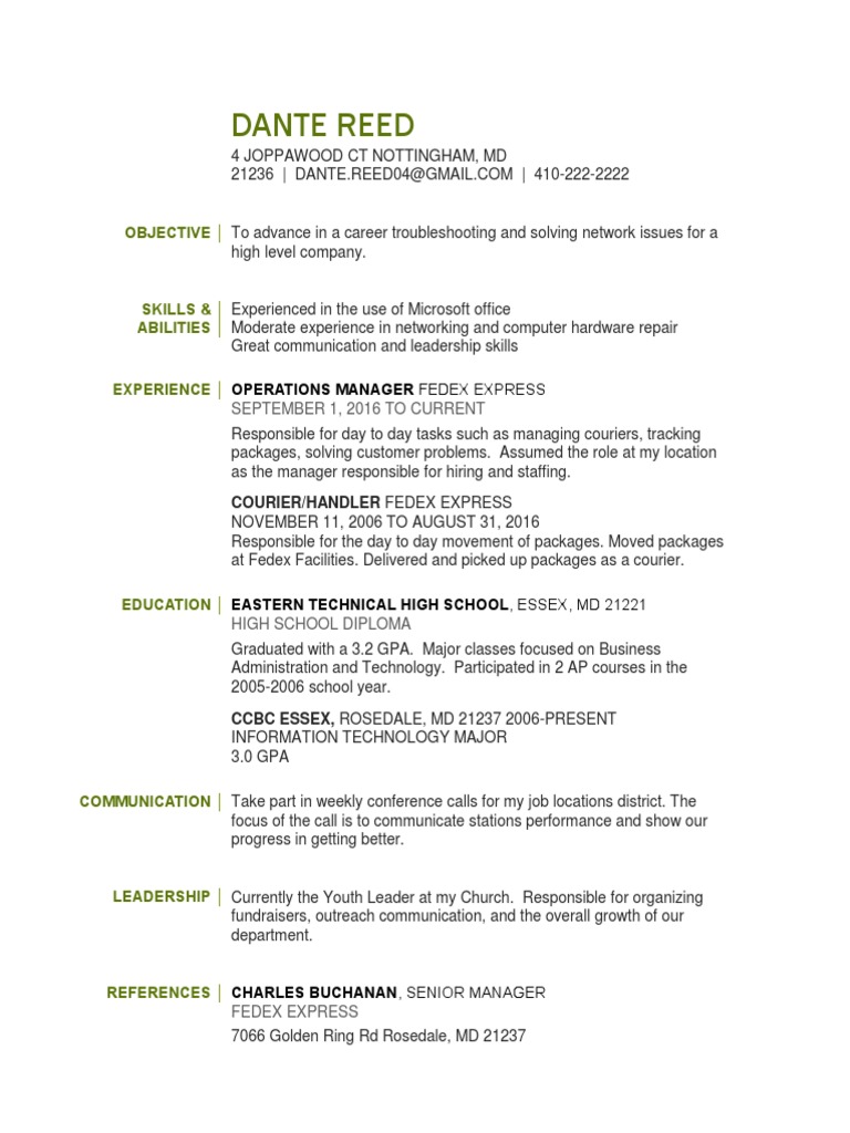 Reed Resume Final | PDF