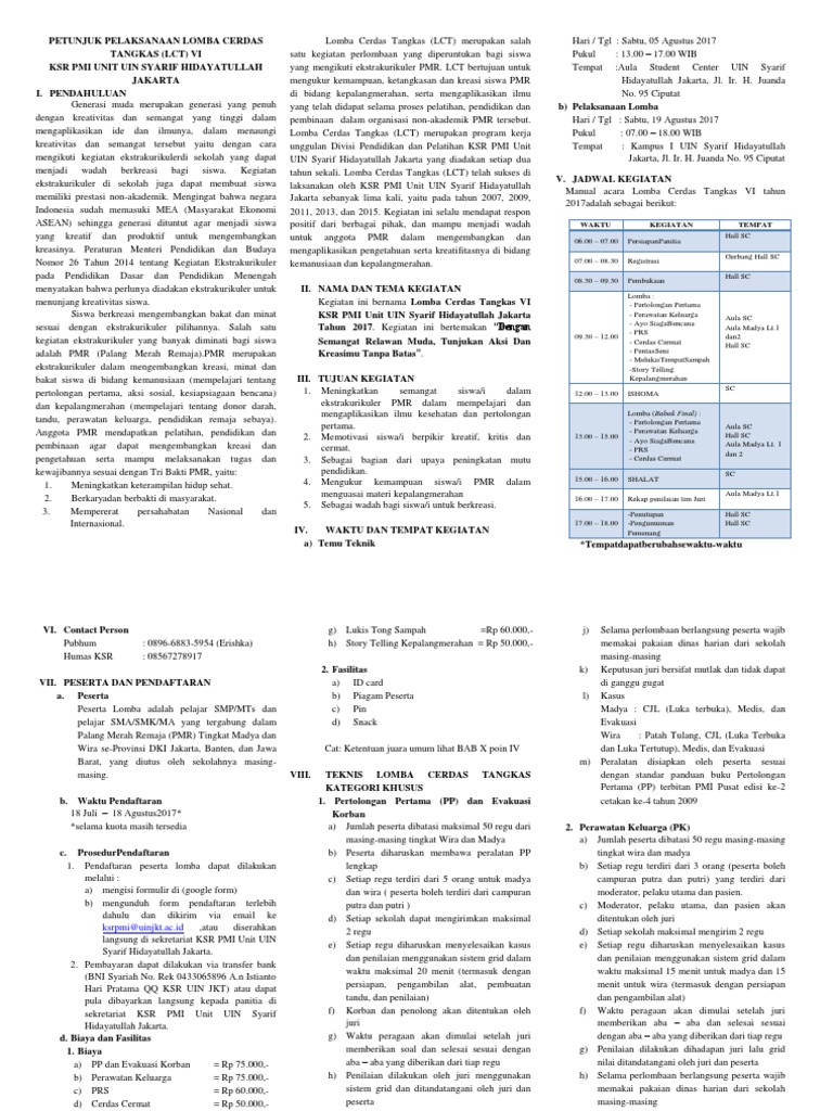 Juklak Dan Juknis LCT Vi | PDF