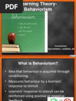 Edward Tolman's Purposive Behaviorism Theory | PDF | Behaviorism | Learning