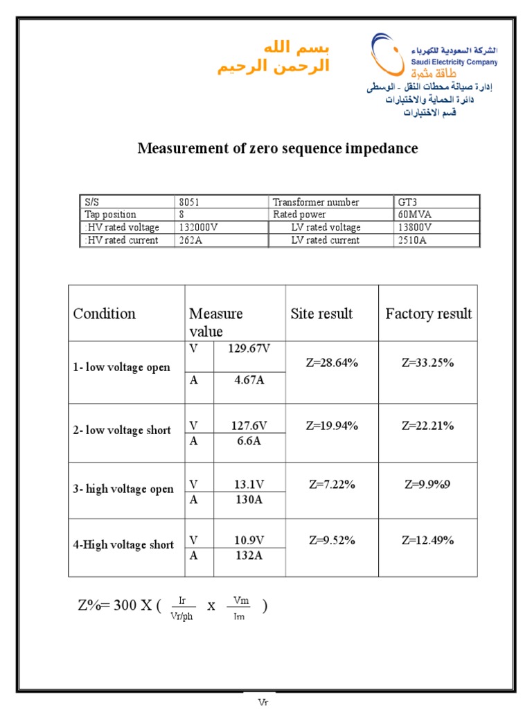 Zero Sequence Impedance | PDF