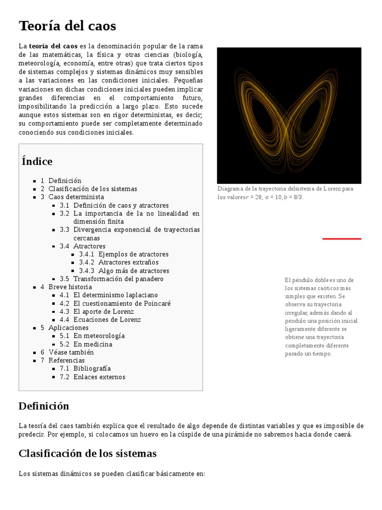 Teoría Del Caos | PDF | Teoría del caos | Atractor