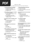 First Aid MCQs and Answers Guide | PDF | Cardiopulmonary Resuscitation ...
