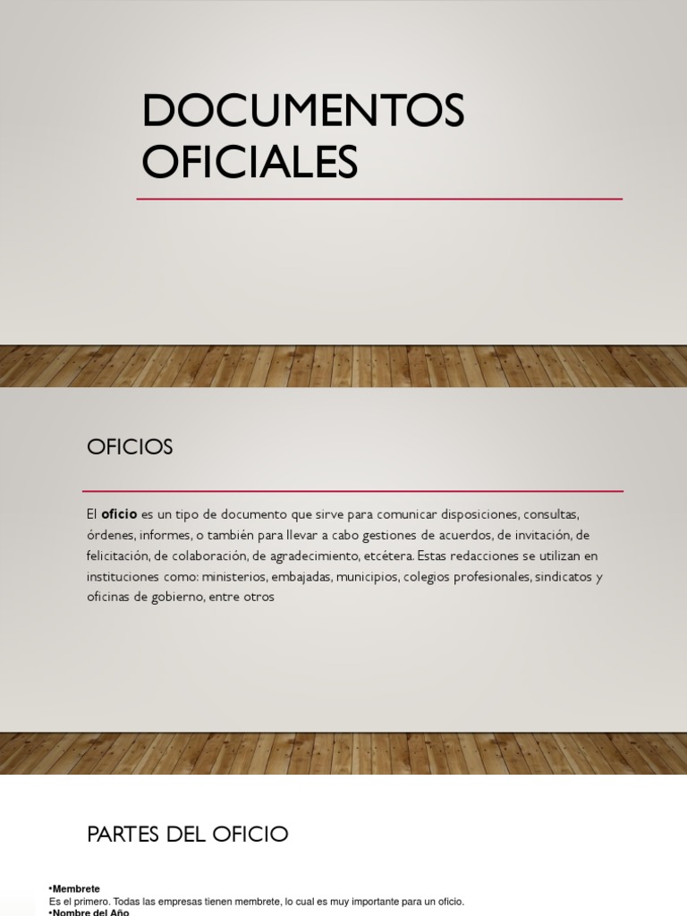 Documentos Oficiales | PDF