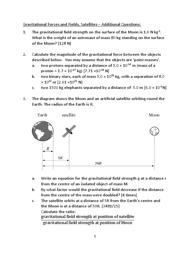 Gravitational Forces and Fields | PDF | Gravity | Mass
