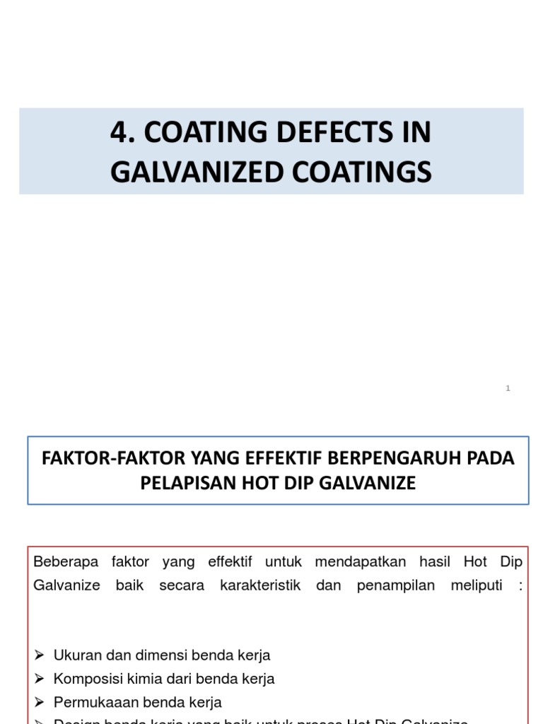 Defects & Failure Pada Galvanisasi | PDF