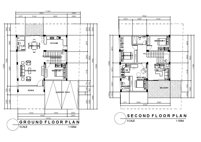 1-Storey House Floor Plan 1:100 | PDF | Bedroom | Brisbane
