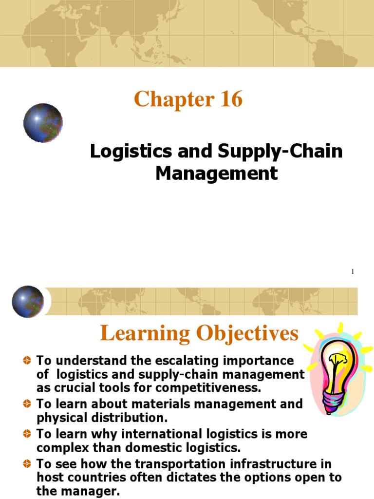 ch16 Logistics and Supply-Chain Management | PDF | Supply Chain | Supply Chain Management