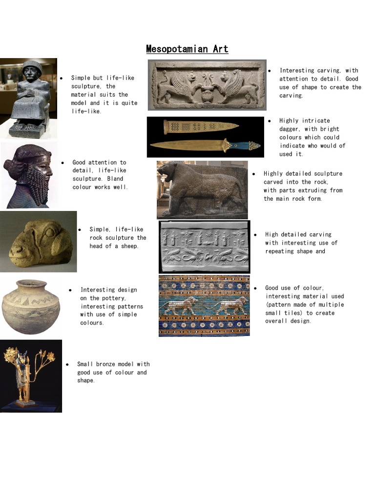Mesopotamian Art and Architecture Overview | PDF | Mesopotamia | Art Media