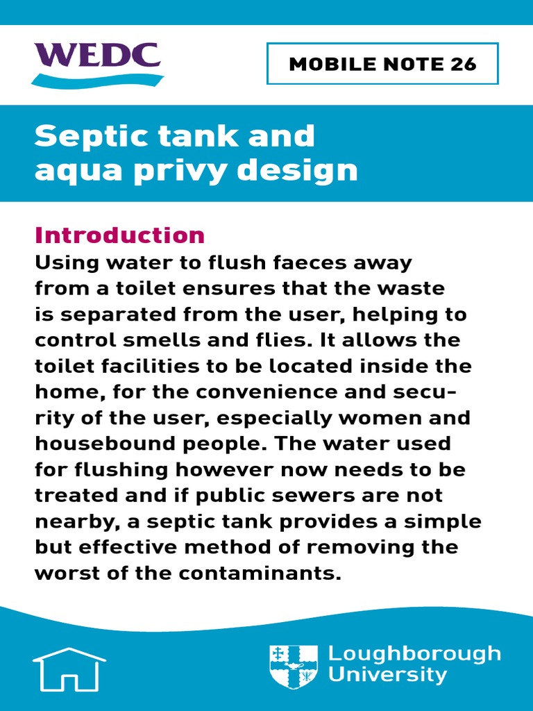 Septic Tank and Aqua Privy Design | PDF | Septic Tank | Sewage Treatment