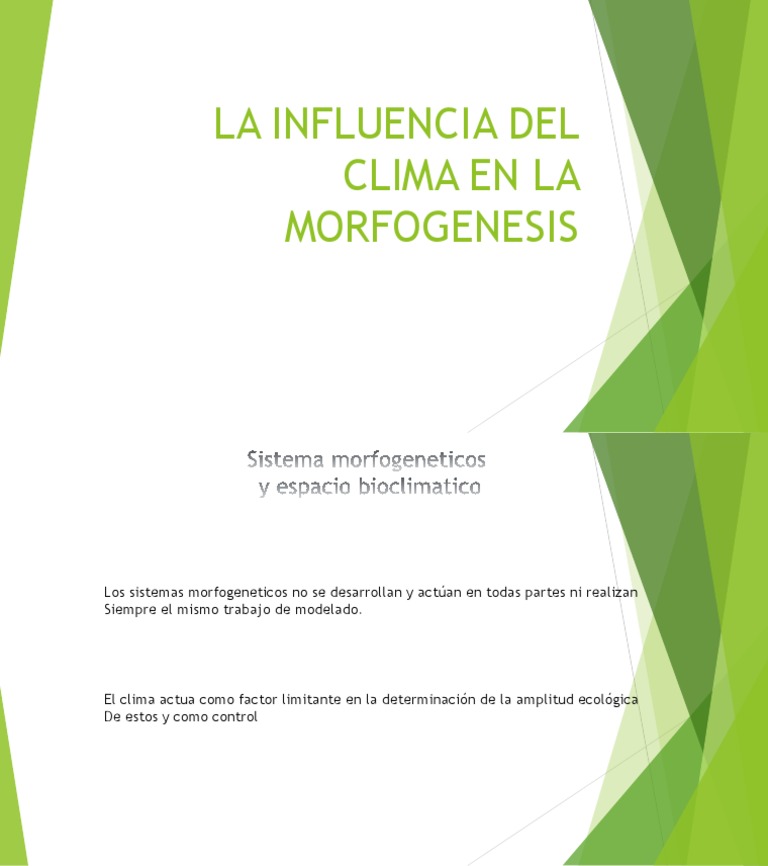La Influencia Del Clima en La Morfogenesis | PDF